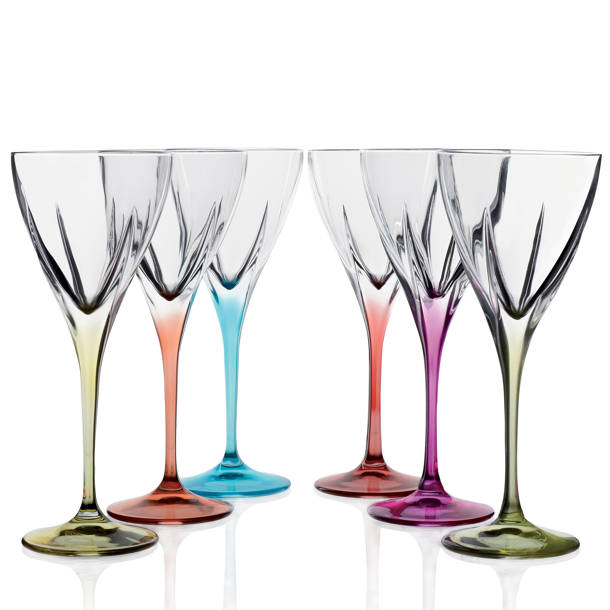 Lorren Home Trends Logic 6 - Piece 5oz. Lead Crystal Flute Stemware Set & Reviews | Wayfair